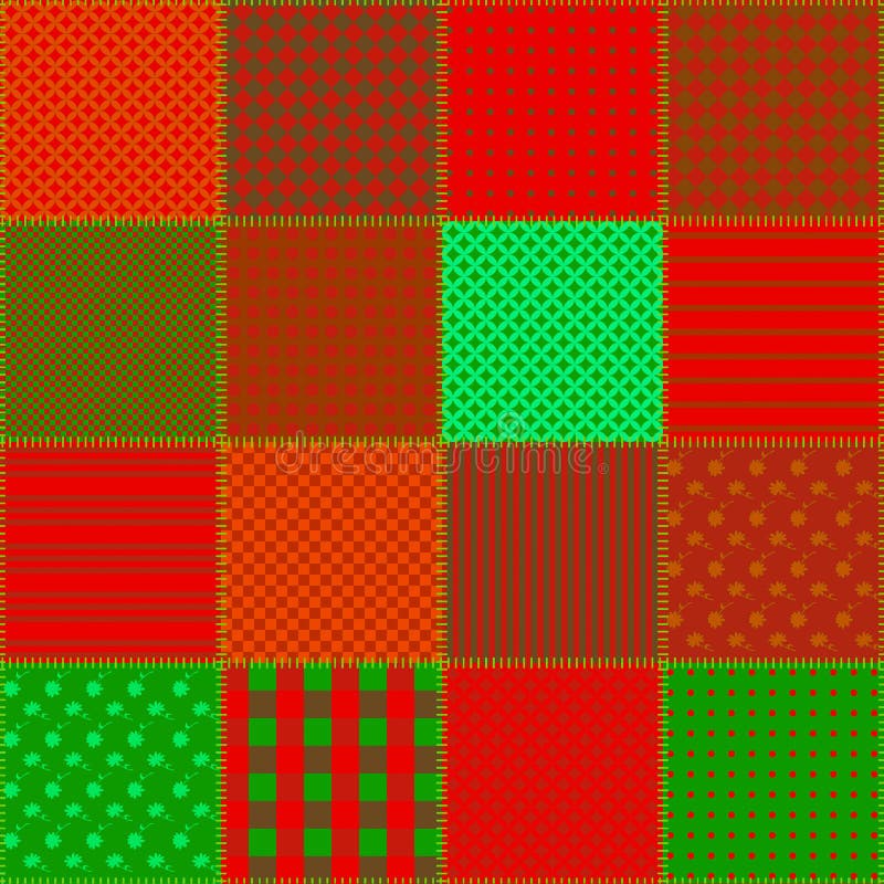 Bright Endless Patchwork Pattern. Stock Vector - Illustration of ethnic ...