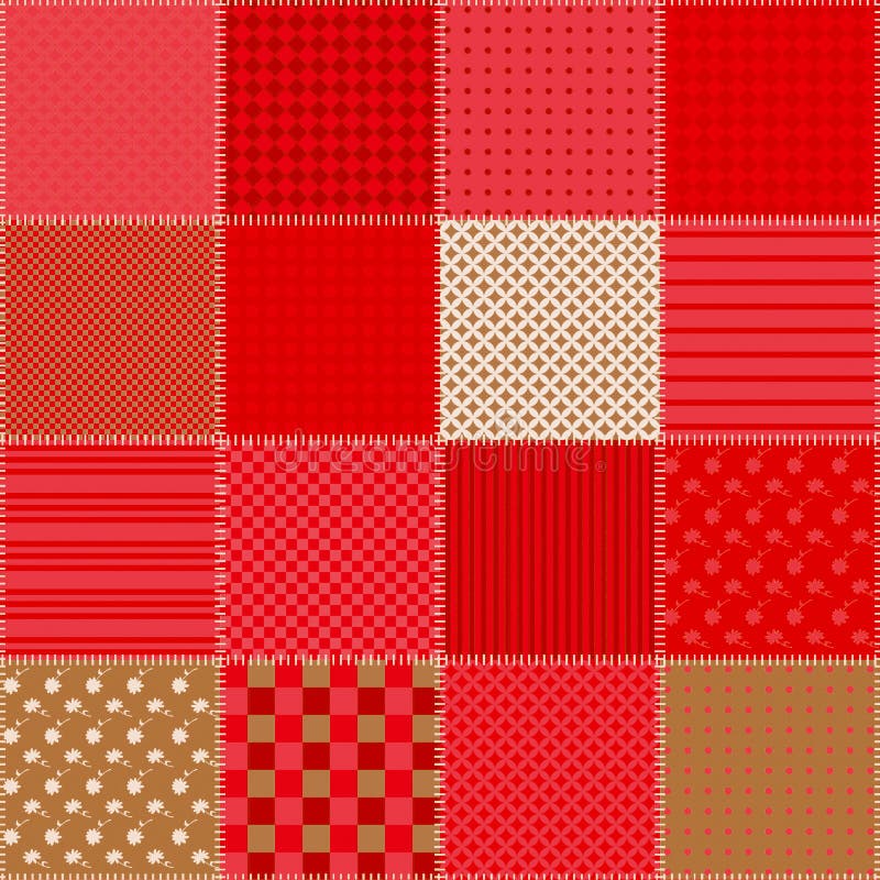 Patchwork Background with Cute Cartoon Characters for Children. Stock ...