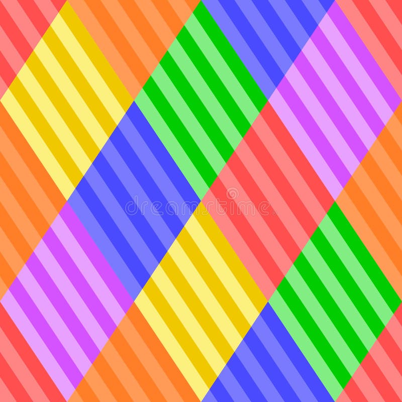 Bright Seamless Patchwork Pattern with Colorful Striped Ornament ...