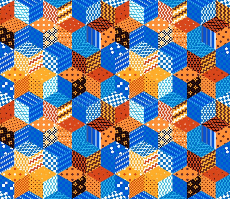 Bright Seamless Patchwork Pattern. Vector Illustration Stock Vector ...