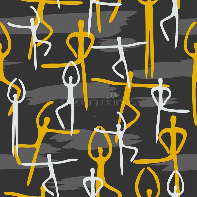 Bright Seamless Pattern with Dancing People. Vector Illustration Stock ...