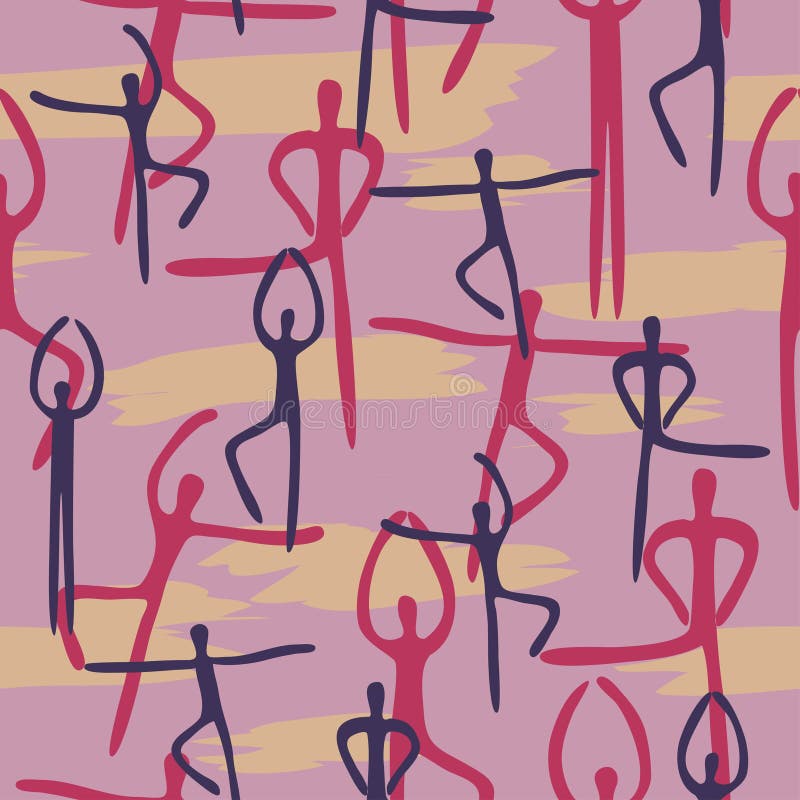 Bright Seamless Pattern with Dancing People. Vector Illustration Stock ...