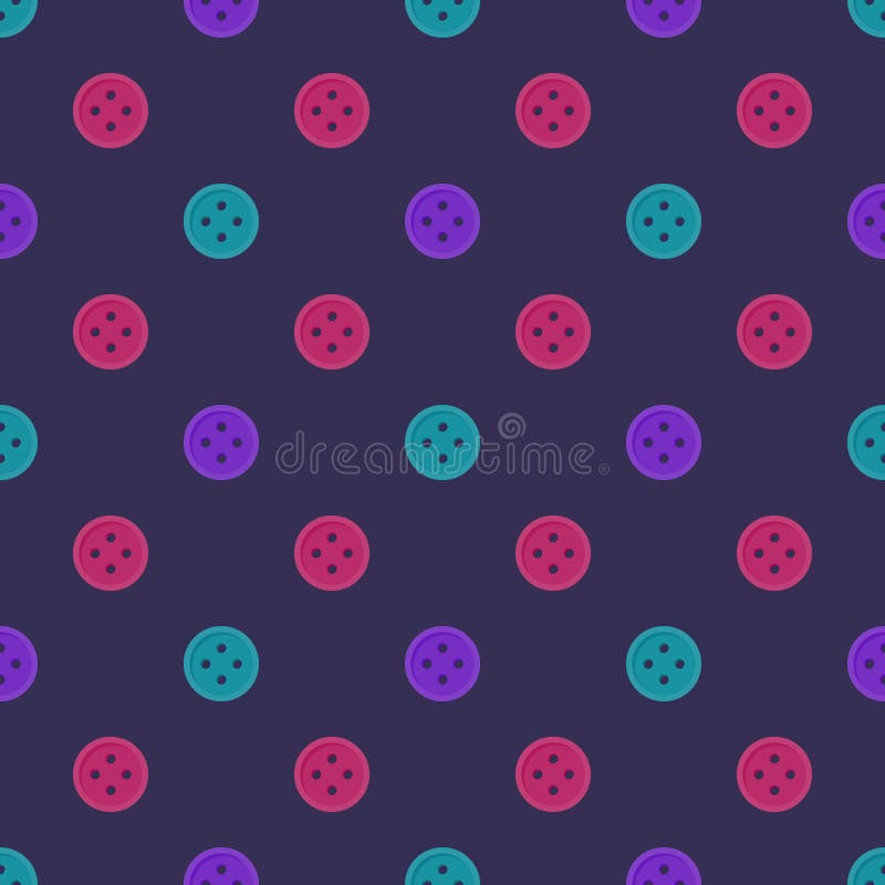Bright Seamless Pattern Made of Buttons Stock Vector - Illustration of ...