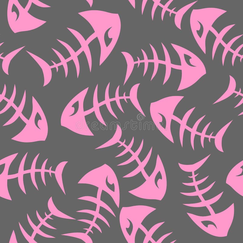 Pink Graphic Fish Skeletons Stock Illustrations – 13 Pink Graphic Fish ...
