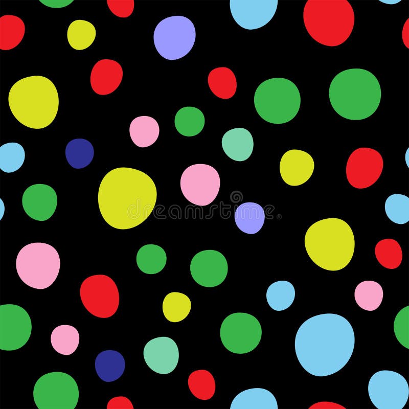 Bright Seamless Pattern with Round Spots. Vector Illustration. Stock ...