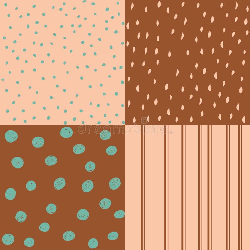 Bright Seamless Patterns Set. Stripes, Circles, Spots. Graphic Design ...