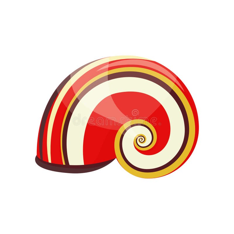 Bright Seashell isolated stock vector. Illustration of water - 332714366