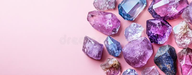 Bright See-through Ice Cubes on a Delicate Pink Surface Stock Image ...