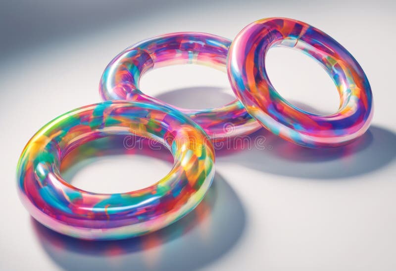 Bright Set Background Rings Inflatable White Bright Set Background ...