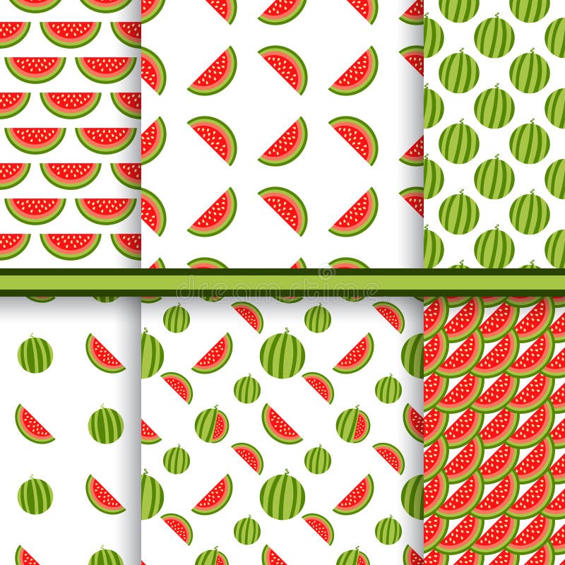 Watermelon Vector Seamless Texture Stock Vector - Illustration of ...
