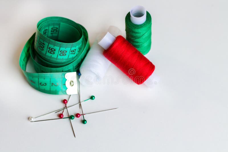 Bright Sewing Kit. Thread and Needle. Tailor Concept Stock Photo ...