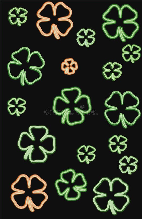 Bright Shamrocks Stock Vector Illustration Of Orange 17705565