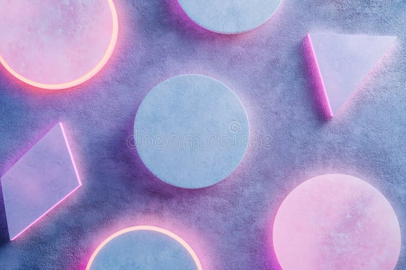 Bright Shapes in Various Geometric Forms Including Circles and ...