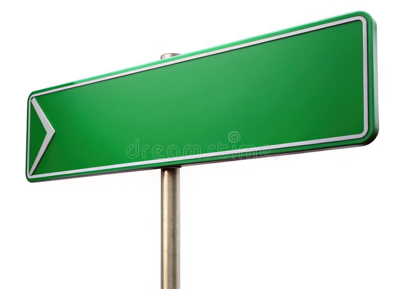 Bright Sharp Blank Green Directional Sign Mockup HighQuality Image for ...