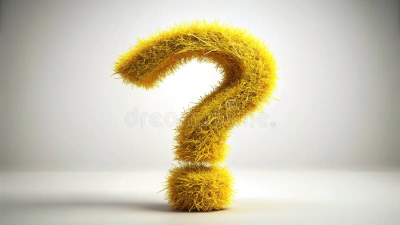A Bright Sharp Yellow Question Mark Professional Lighting and Quality ...
