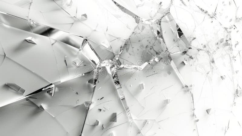 Bright Shattered Glass Texture with White Background Stock Image ...