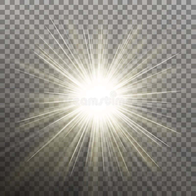 Bright Shining Star. Bursting Explosion. Transparent Effect. EPS 10 ...