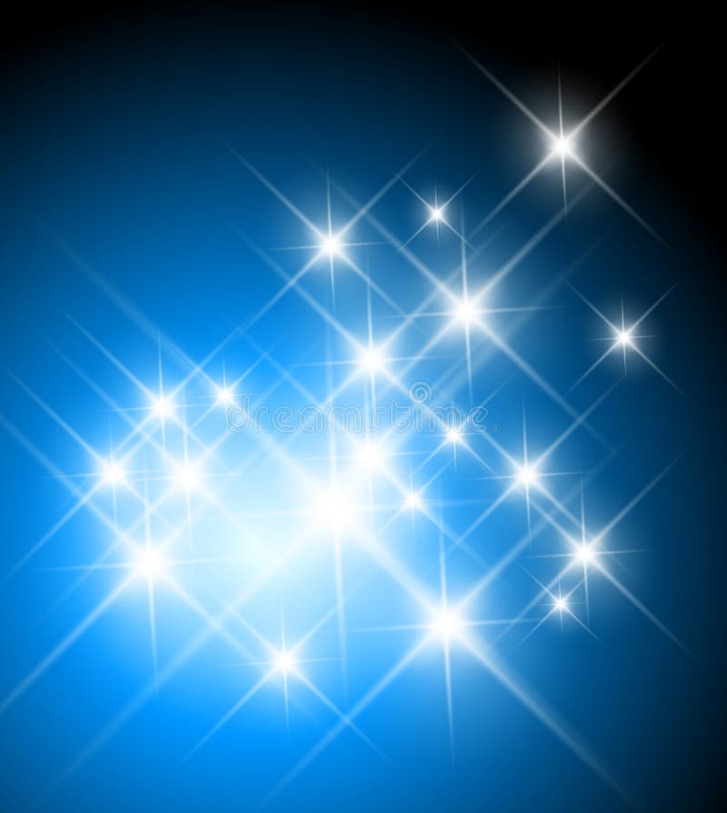 Bright Shining Stars Background Stock Illustration - Illustration of ...