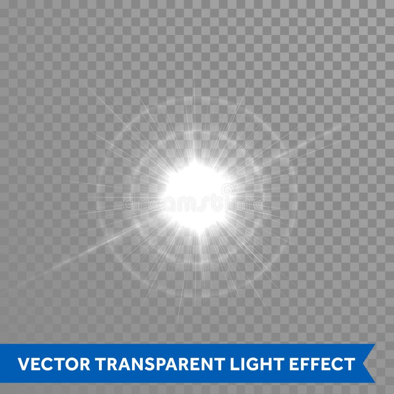 Bright Shining Sun. Star Light Burst Magic Effect Stock Illustration ...