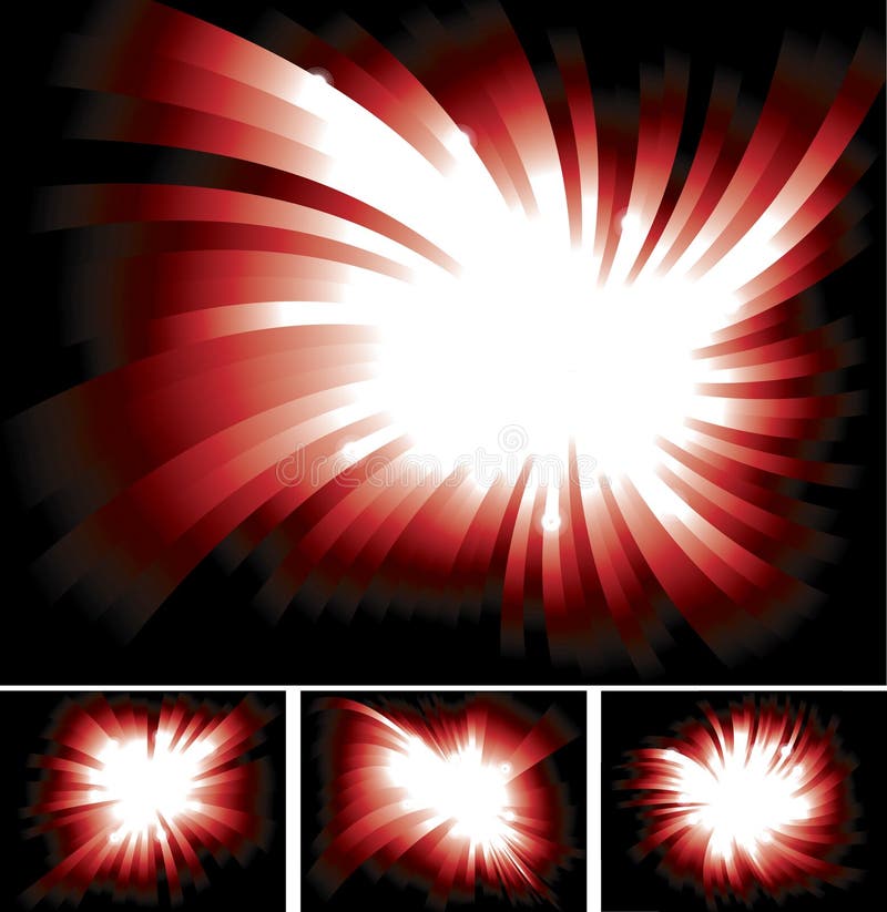 Bright Shinning Red Light Rays Stock Vector - Illustration of explosion ...