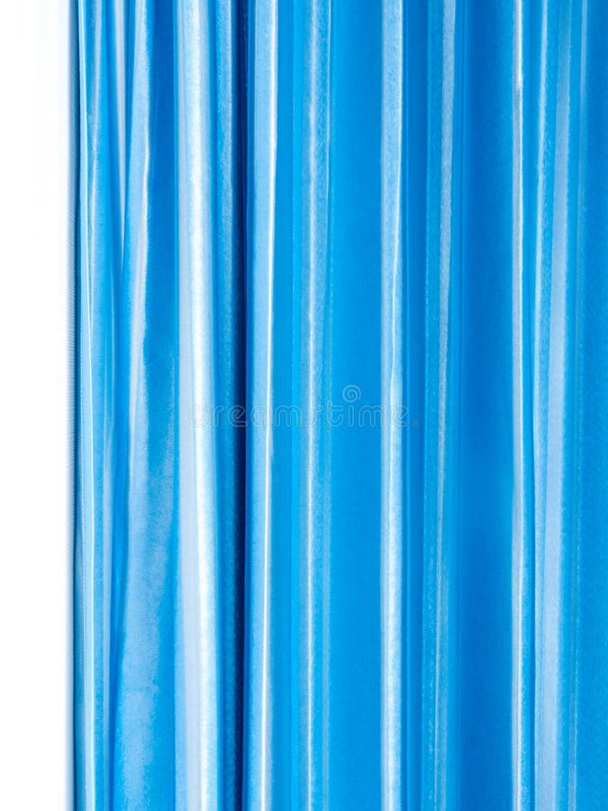 Bright and Shiny Blue Color of Curtain Stock Photo - Image of light ...