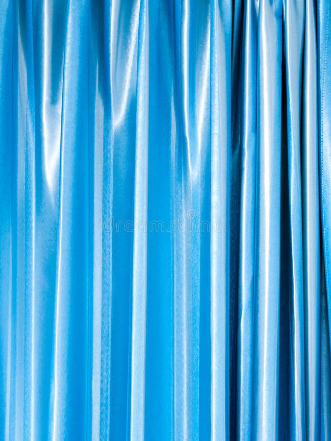 Bright and Shiny Blue Color of Curtain Stock Photo - Image of light ...