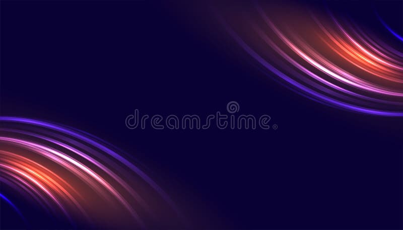 Bright and Shiny Curvy Light Trail Banner with Dynamic Motion Stock ...