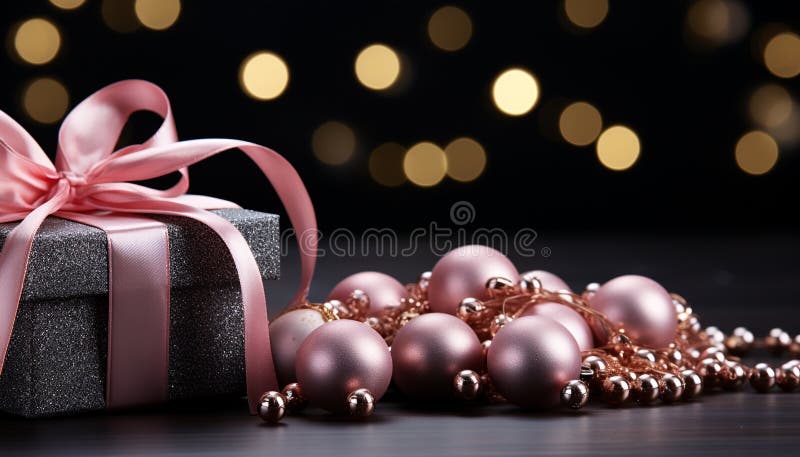 A Bright, Shiny Gift Box Illuminates the Christmas Celebration ...