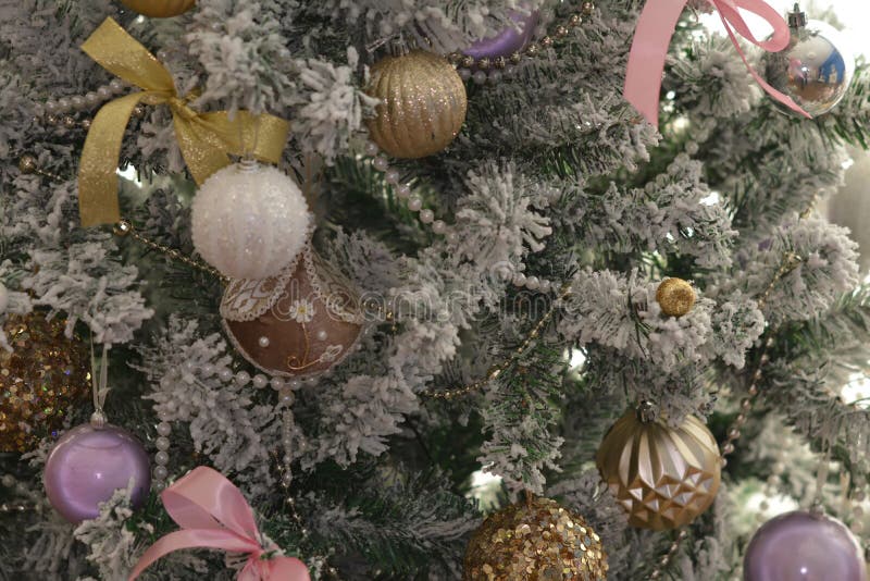 Bright Shiny Gold Toy on the Green Tree Stock Photo - Image of beauty ...