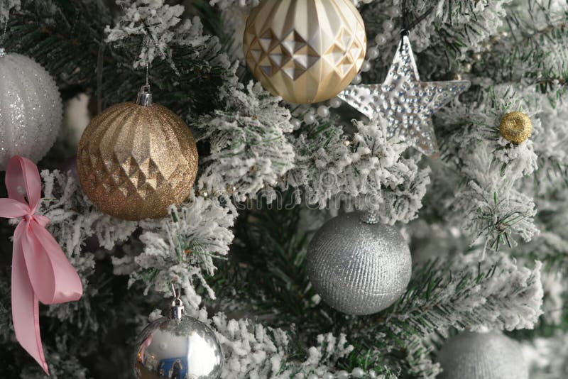 Bright Shiny Gold Toy on the Green Tree Stock Photo - Image of gold ...