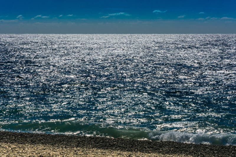 Bright, Shiny Waves of the Sea. Stock Image - Image of ripple, light ...
