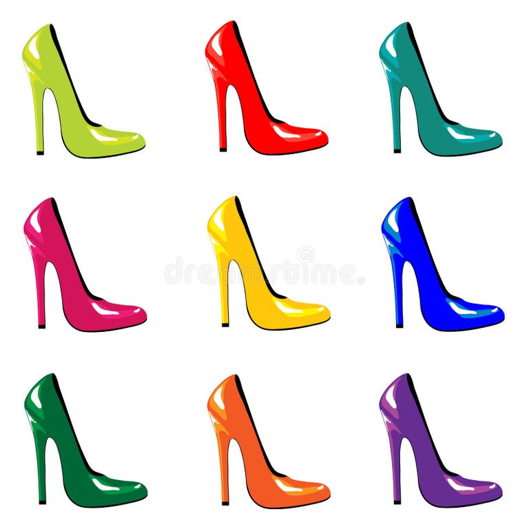 Bright shoes. stock vector. Illustration of isolated - 17042188