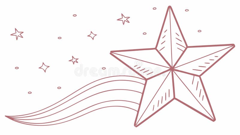 Bright Shooting Star Trailing Element Graphic, Vector Design Generative ...