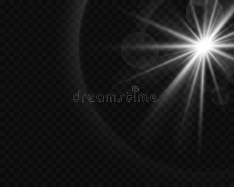 Bright Silver Glowing Beam of Light Flashed, Star, Glare Stock ...