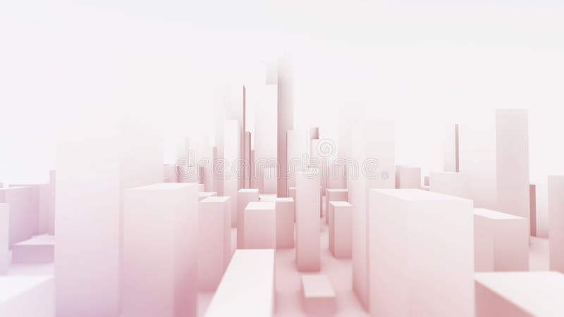 Bright Simple City Buildings Panorama Stock Illustration - Illustration ...