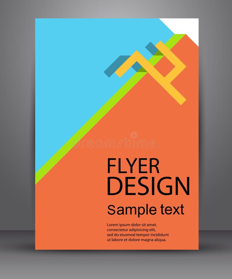 Bright Simple Flyer for Your Business. Stock Vector - Illustration of ...