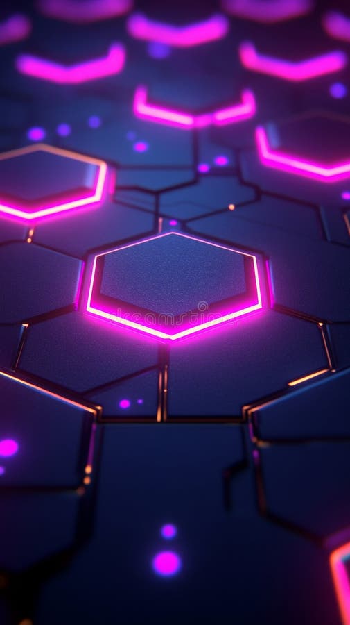 A Bright, Six-sided Pattern Mixing Purple and Blue Hues, Creating a ...