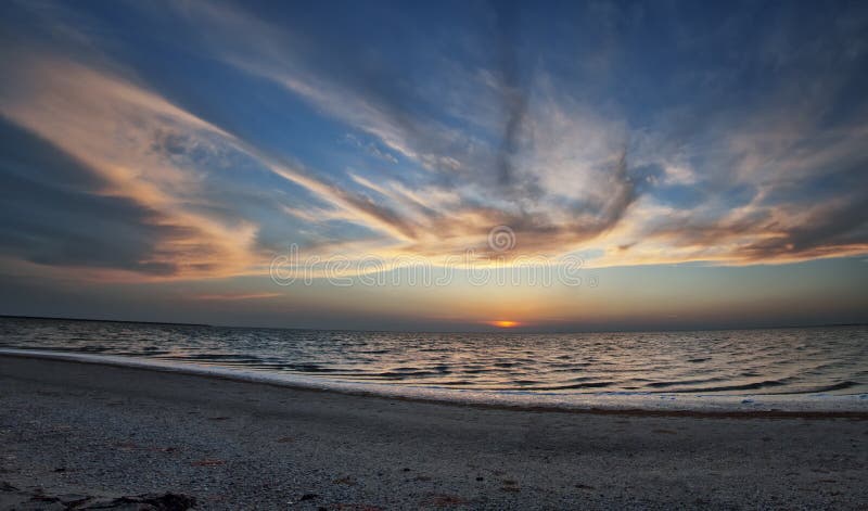 Sea Bright Panorama stock photo. Image of hazy, island - 53662492