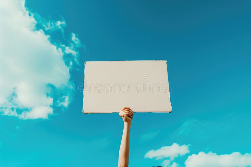 Bright Sky Sign Call for Action. Stock Illustration - Illustration of ...