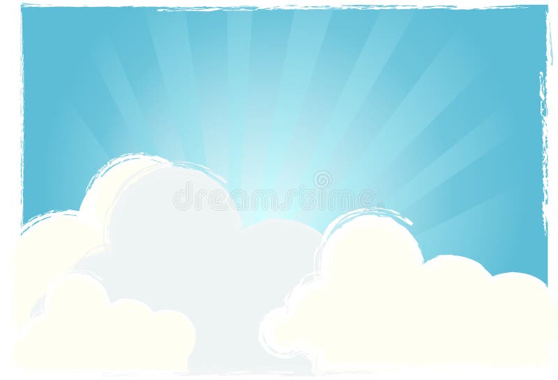 Sky with clouds stock vector. Illustration of silk, raise - 42506530
