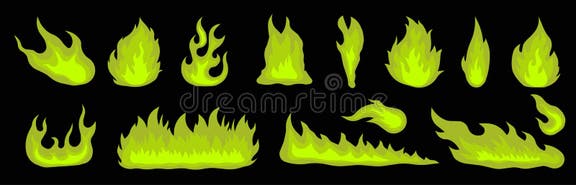 Bright Small and Large Fire. Types of Fire Stock Vector - Illustration ...