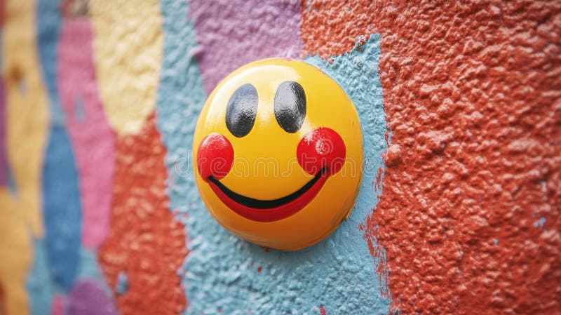 A Bright Smiley Face Expressing Happiness and Optimism on a Colorful ...