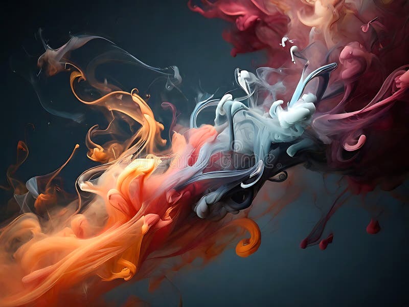 A Bright Smoke and Fire Ai Generated Stock Illustration - Illustration ...