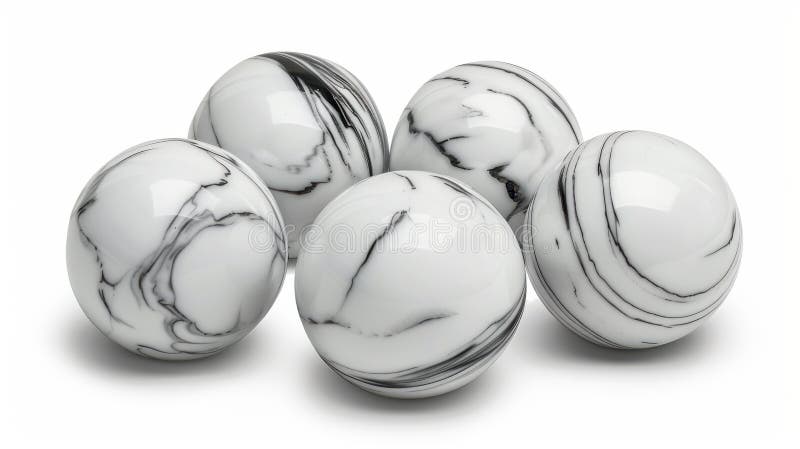 Bright, Smooth Marble Balls Glisten with a Polished Sheen Against a ...