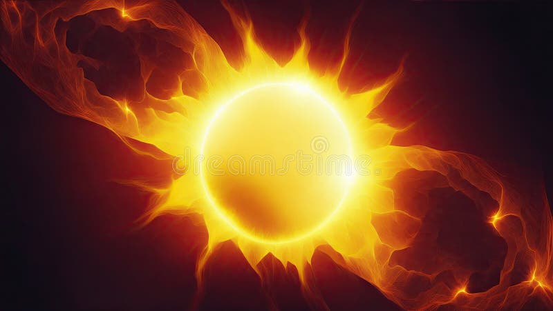 Bright Solar Flare Design Background. Stock Illustration - Illustration ...