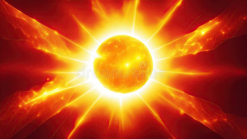 Bright Solar Flare Design Background. Stock Illustration - Illustration ...