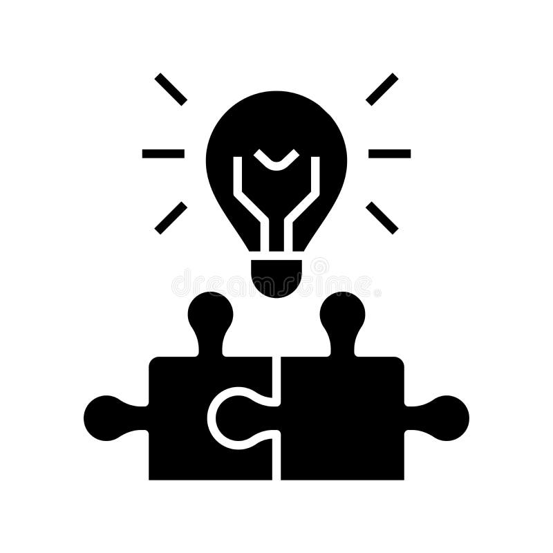 Bright Solution Black Icon, Concept Illustration, Vector Flat Symbol ... Bright Solution Black Icon, Concept Illustration, Vector Flat Symbol ...