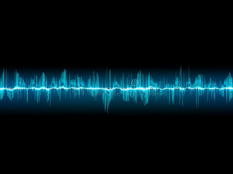 Sound Wave. Realistic Dynamic Soundwave, Music Digital Flow on Blue ...