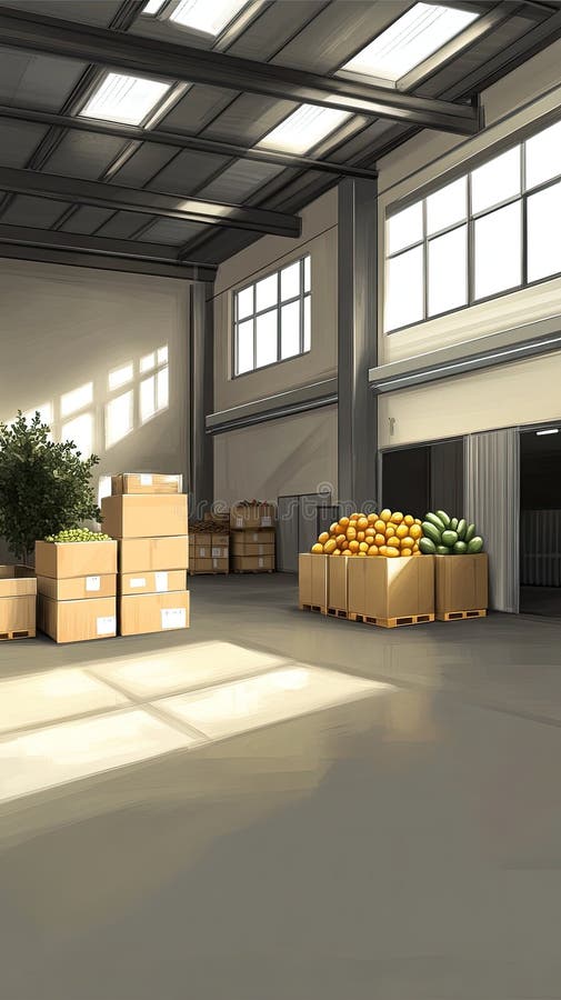 Bright, Spacious Industrial Warehouse Features High Ceilings and Large ...