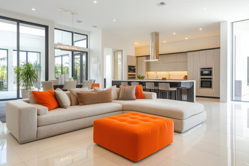 Bright and Spacious Open-concept Living Area with Modern Design and ...